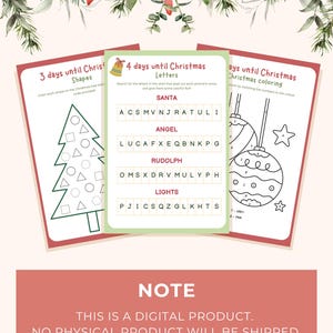 Printable Advent Calendar for Kids, Christmas Toddler Busy Book ...