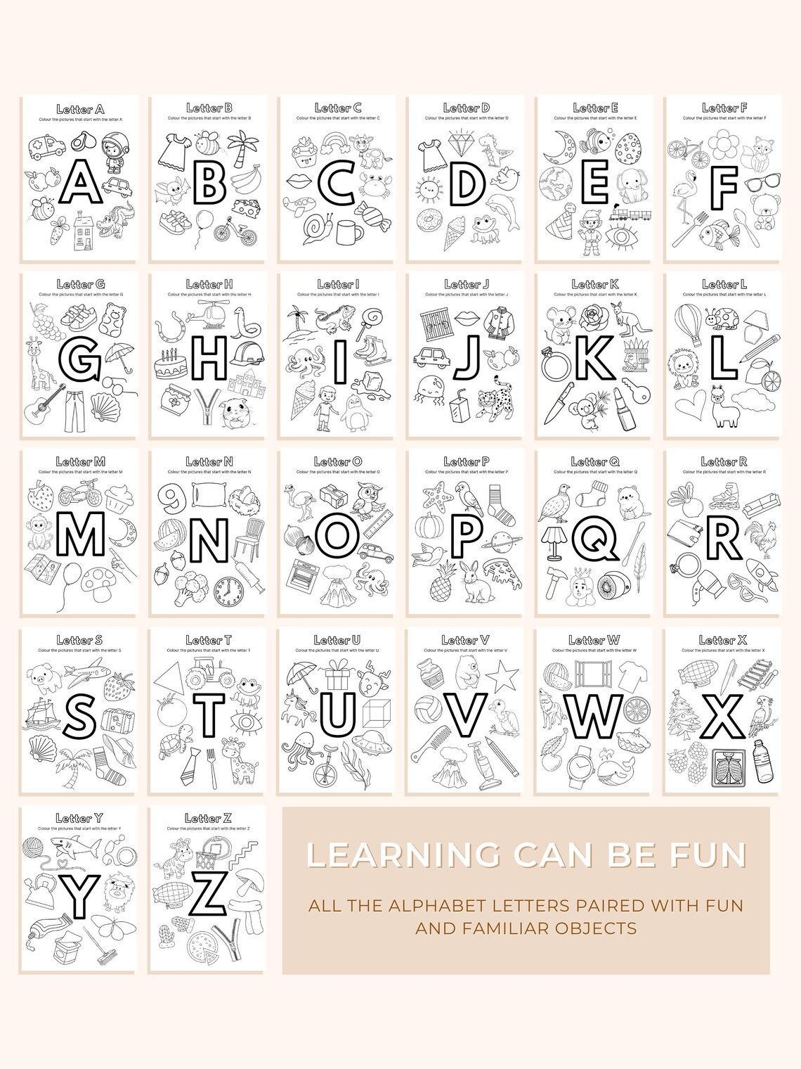 Alphabet Worksheet for Toddlers, Printable Alphabet Coloring Sheets ...