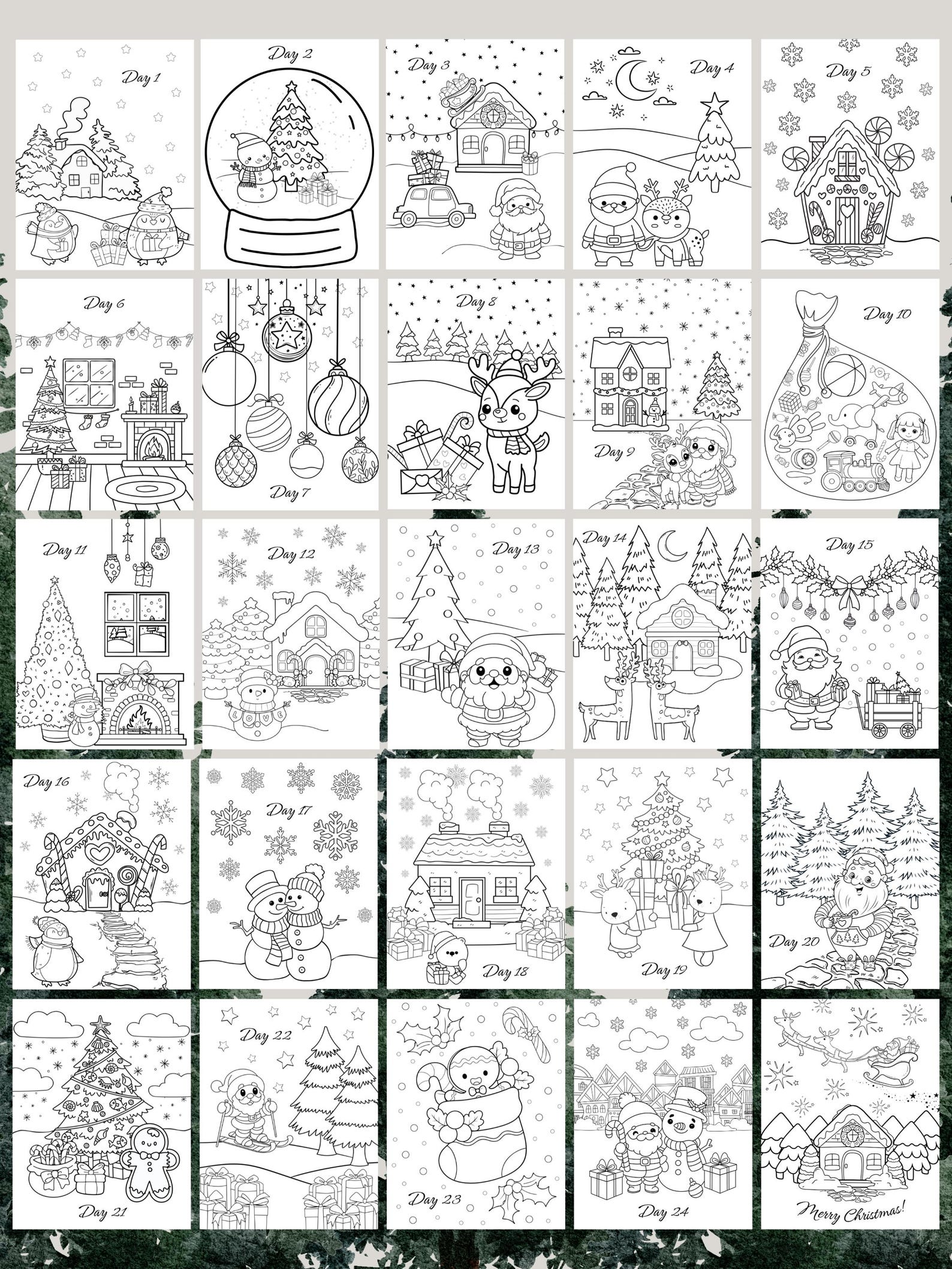 Printable Advent Calendar 2024 for Kids, Christmas Busy Book, Christmas ...
