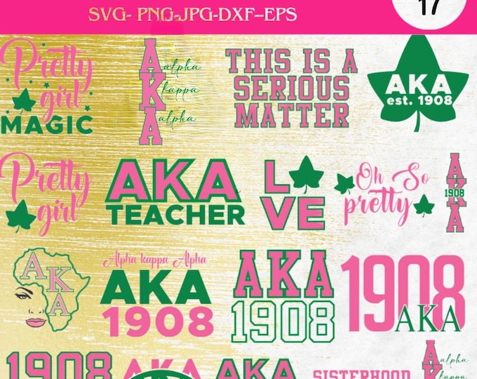 Aka Svg, Aka Svg Bundle, Aka Png, Alpha Kappa Alpha Svg, Alpha Kappa ...