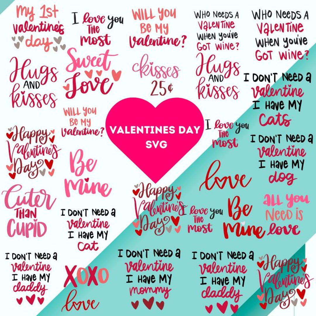 Valentine's Day SVG MEGA Bundle, Valentine's Day SVG, Heart Svg, Love ...