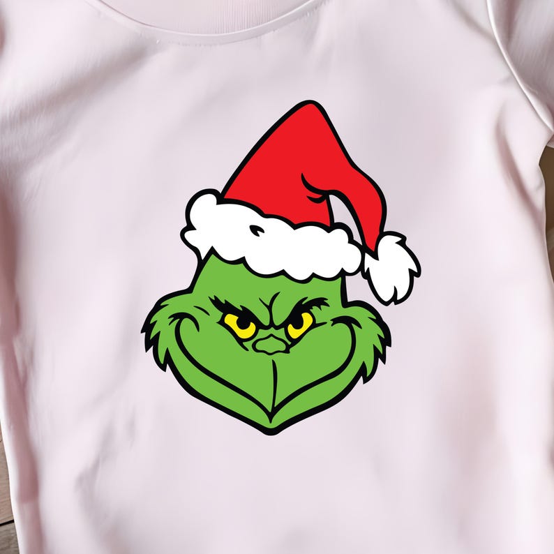 The Grinch Face Png Svg Grinning Merry Grinchmas Instant Download - Etsy