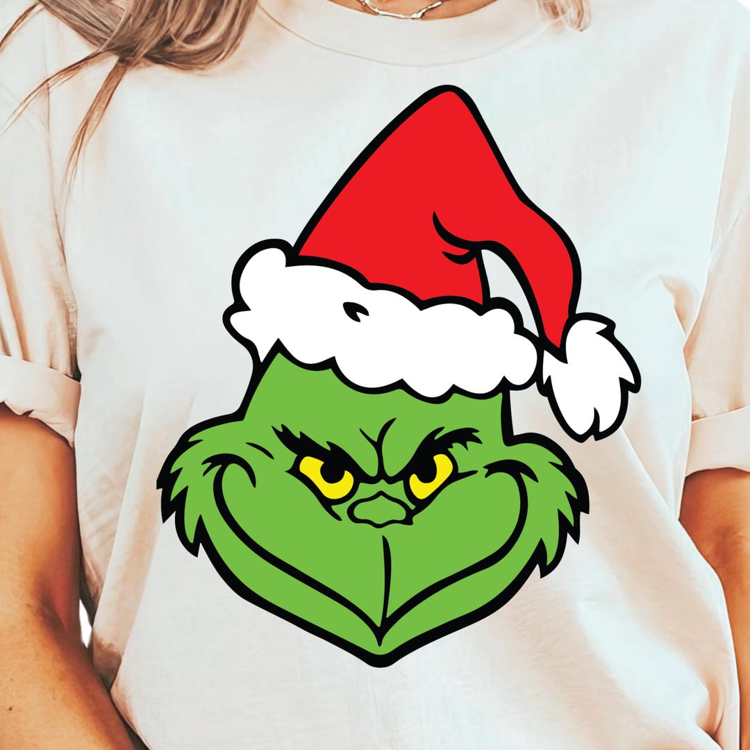 The Grinch Face Png Svg Grinning Merry Grinchmas Instant Download - Etsy