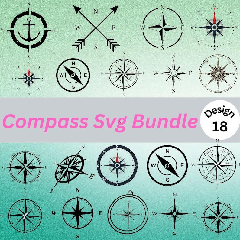 Nautical Compass SVG, Compass, Compass SVG, Compass Rose Svg,svg, Dxf ...