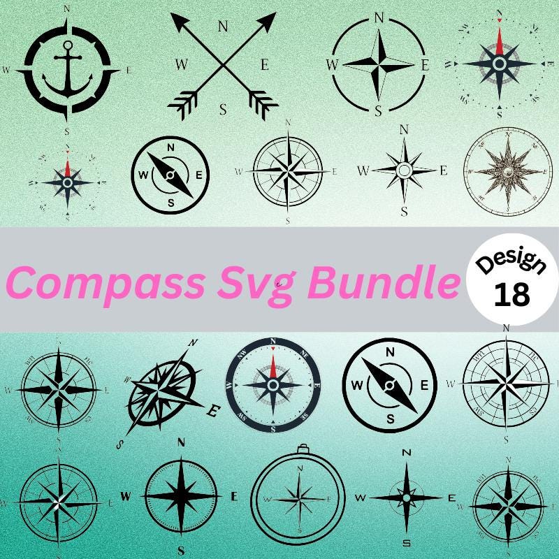 Compass Svg - Etsy