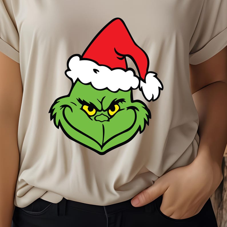 The Grinch Face Png Svg Grinning Merry Grinchmas Instant Download - Etsy