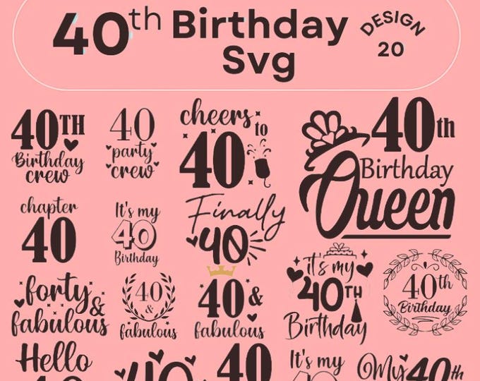 40th Birthday Svg Birthday Queen Svg 40th Birthday Gift Its My Birthday ...