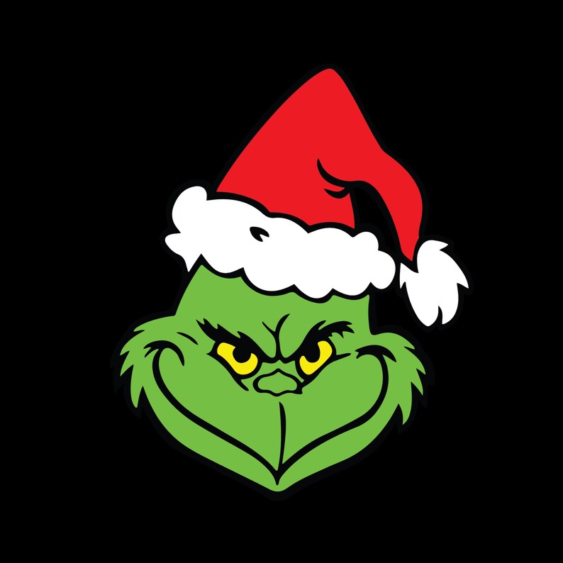 The Grinch Face Png Svg Grinning Merry Grinchmas Instant Download - Etsy