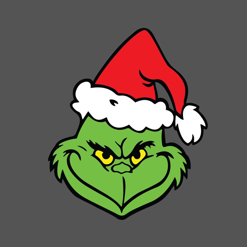 The Grinch Face Png Svg Grinning Merry Grinchmas Instant Download - Etsy