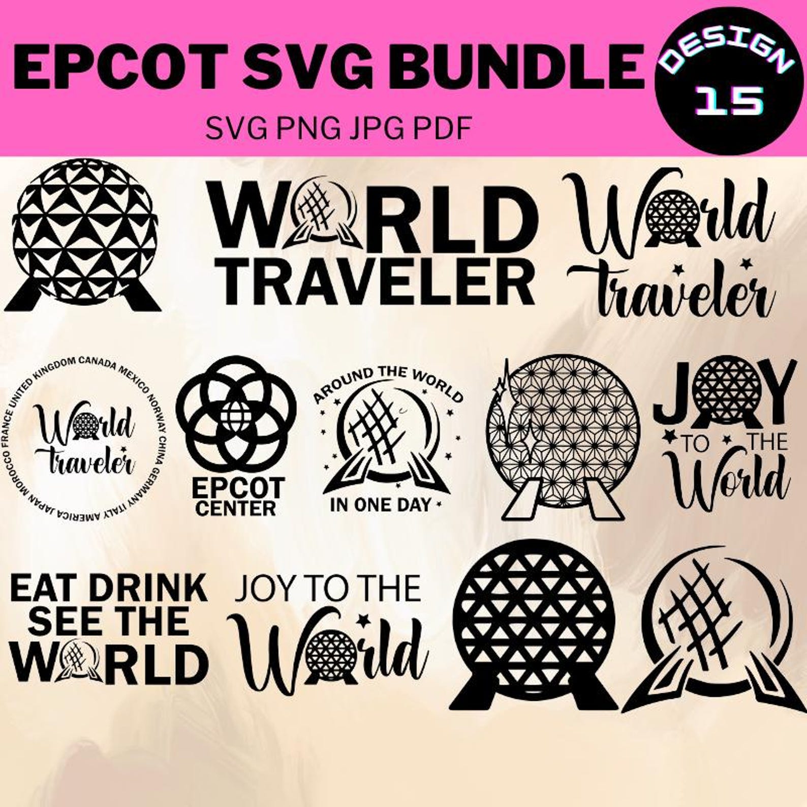Family Trip 2024, Epcot World Tour Svg Png, Mouse and Friends, Magic ...