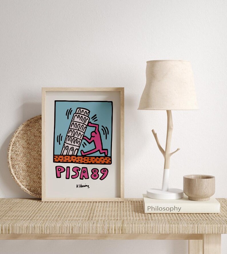 Keith Haring Pisa 89 Poster, Pop Art Poster, Exhibition Poster, Gallery ...