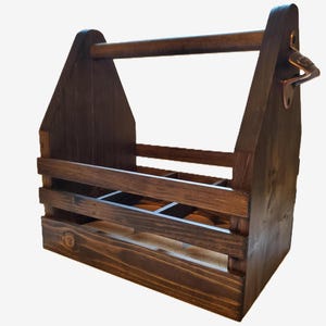Handmade Wooden Beer & Wine Tote | 6-bottle Carrier With Cork Dividers ...