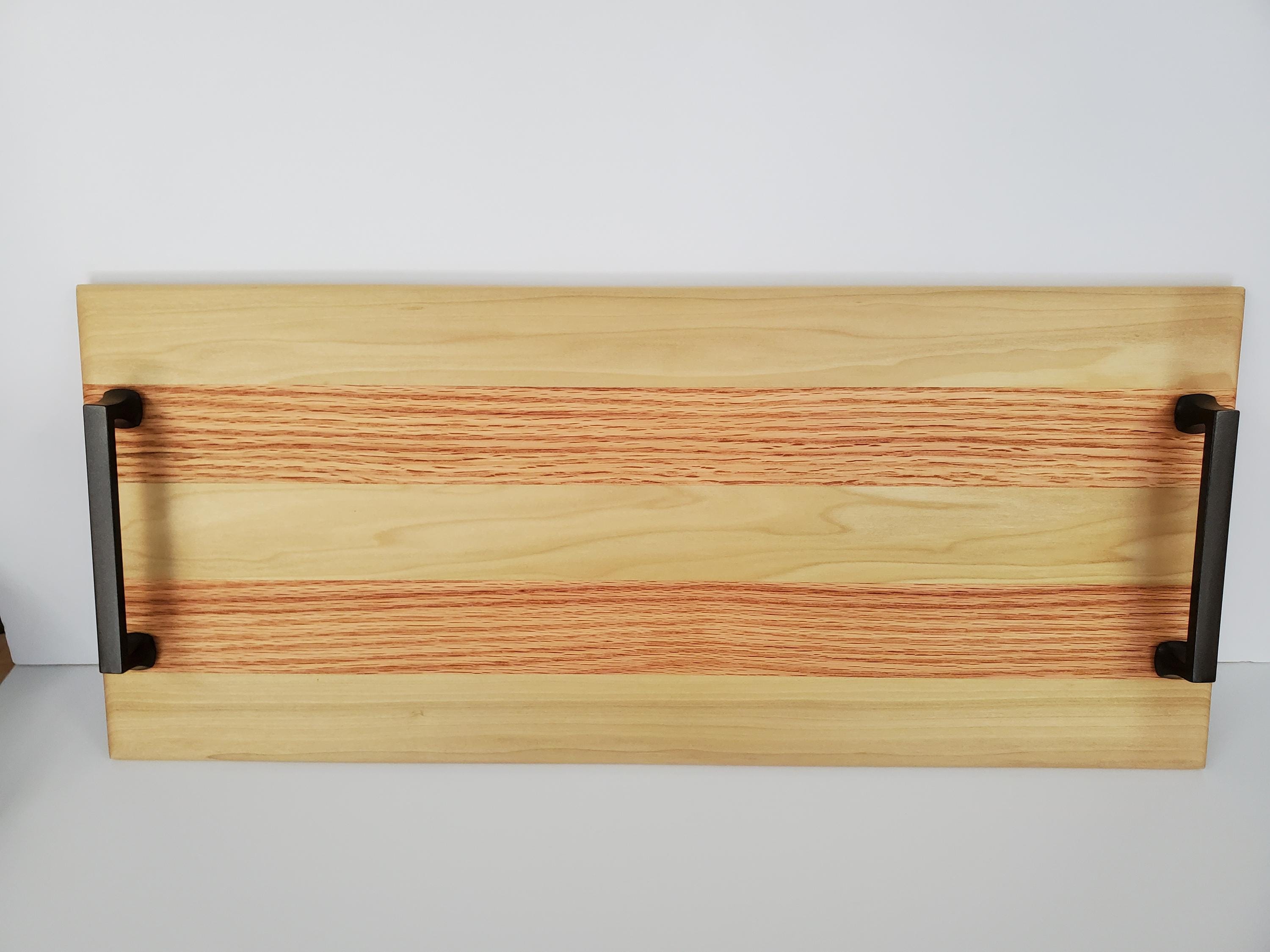 Hardwood Food Safe Serving Tray With Square Handles - Etsy