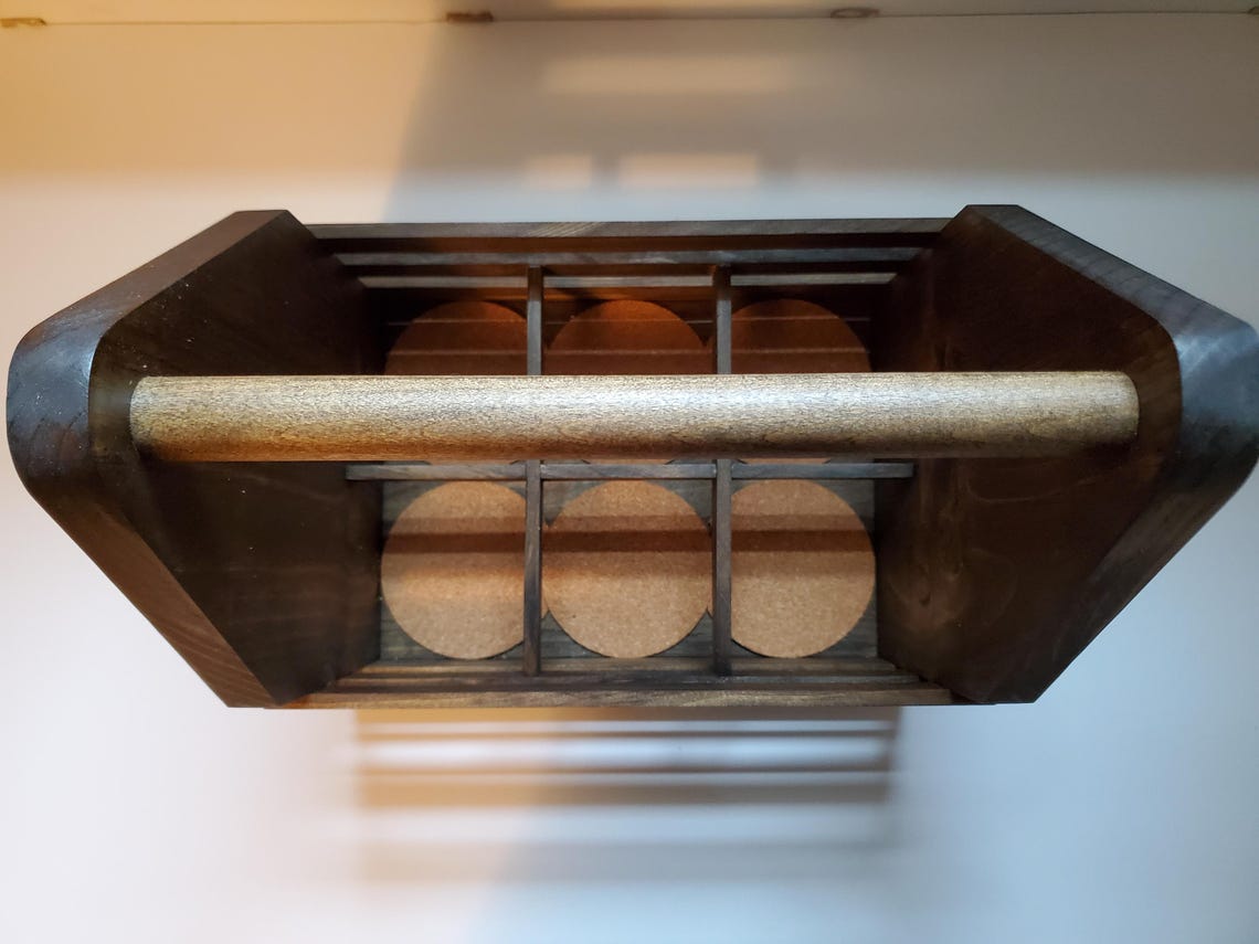 Handmade Wooden Beer & Wine Tote | 6-bottle Carrier With Cork Dividers ...