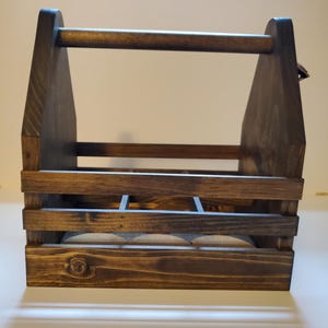 Handmade Wooden Beer & Wine Tote | 6-bottle Carrier With Cork Dividers ...
