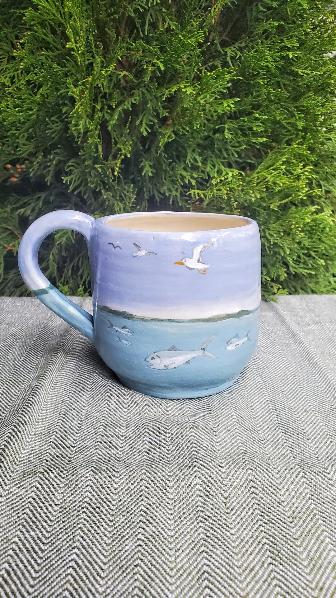 Handmade Pottery Mug, "two Worlds" - Etsy