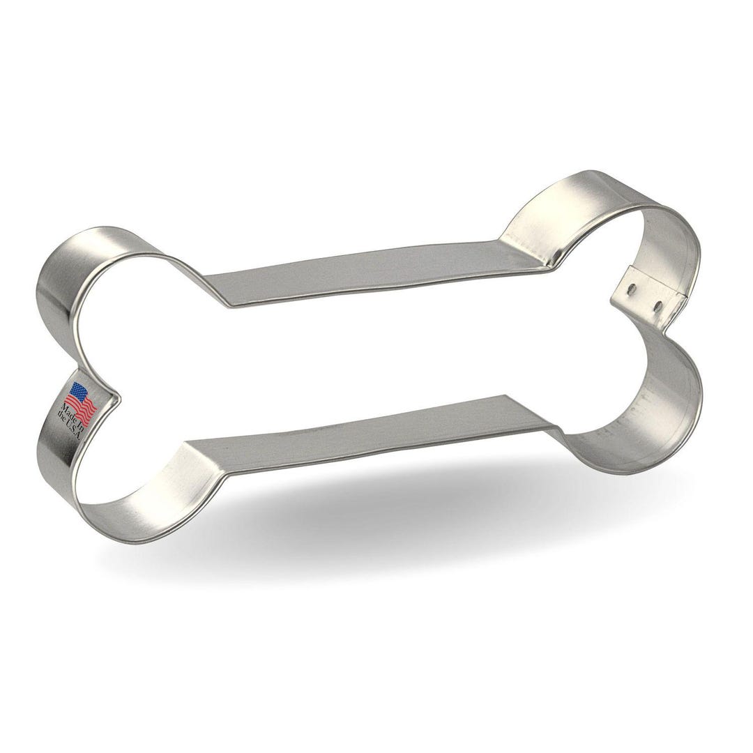 Dog Bone Tin Cookie Cutter 5.25 in B1033, Handmade in the USA - Etsy
