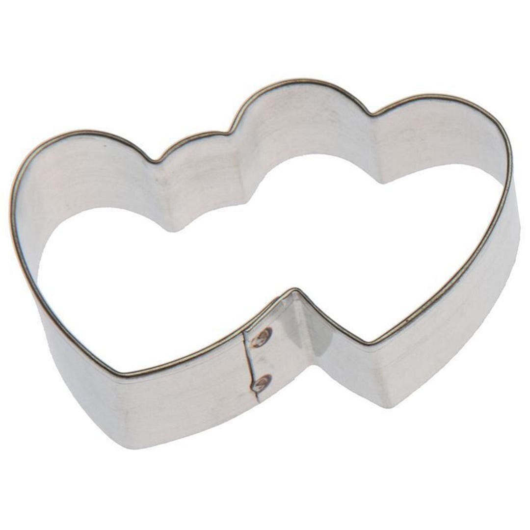 Mini Double Heart Cookie Cutter 2 in M157, Handmade in the USA, Tin ...