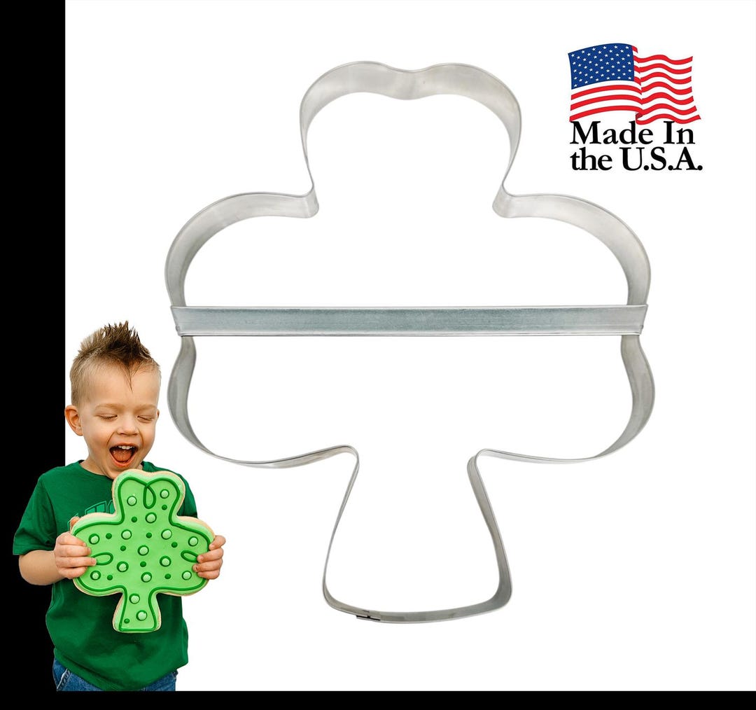 Extra Large Shamrock With Brace Cookie Cutter – 9.5” Tall | St. Patrick ...