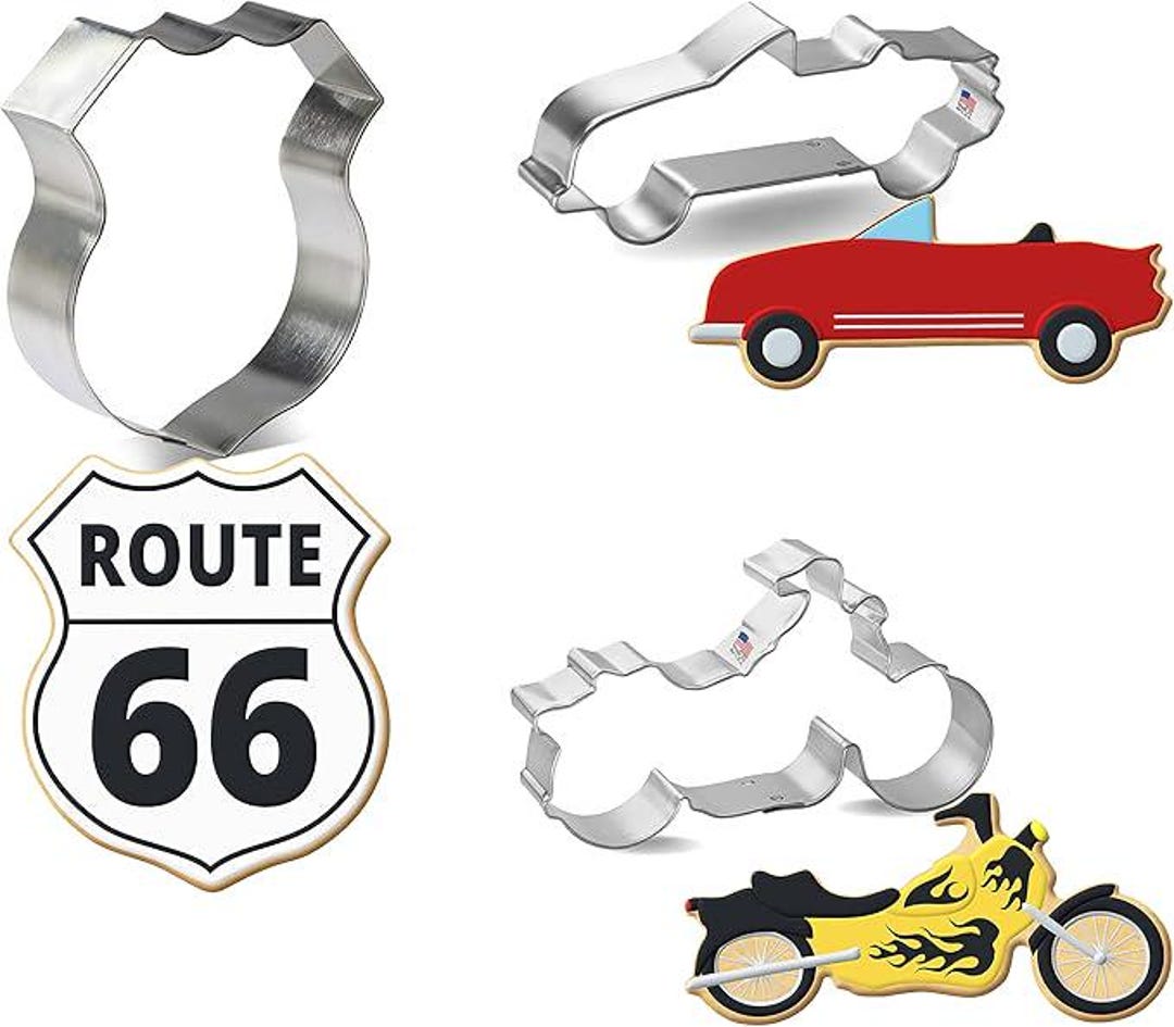 Route 66 Cookie Cutter 3 Pc Set HS0509, Handmade in the USA - Etsy