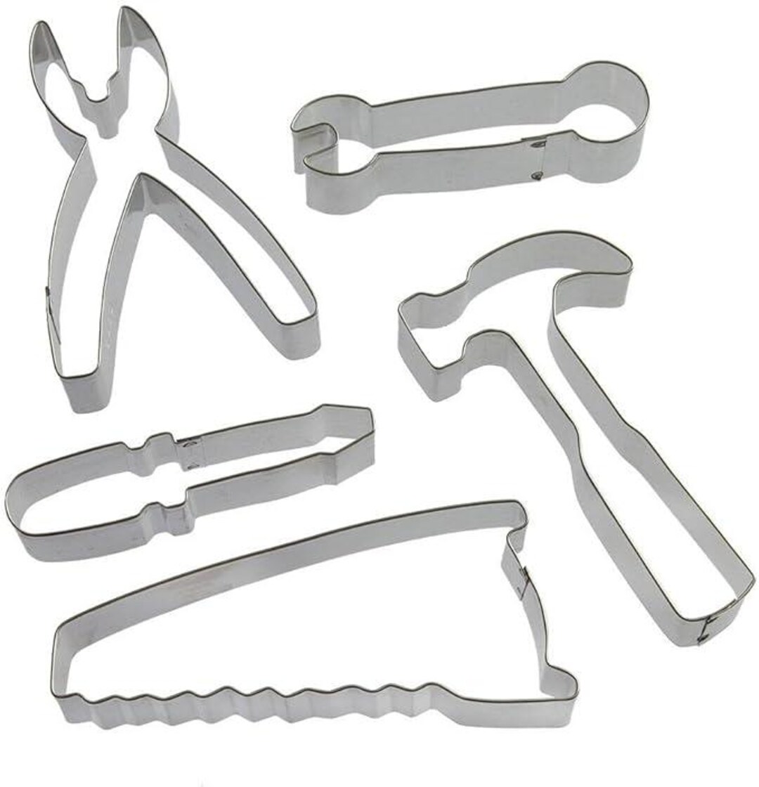 Tool Cookie Cutter 5-piece Set - HS0408, Handmade in the USA - Etsy