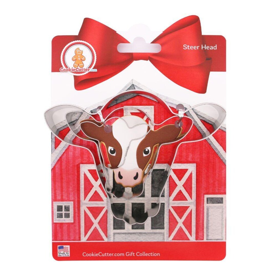 Steer Head Nested Cookie Cutter Set 3 Pc GC0109 With a Hang Tag Cookie ...