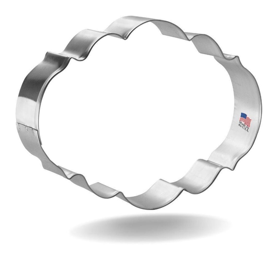 Oval Elegant Plaque Cookie Cutter 4.5 in B1275, Handmade in the USA - Etsy