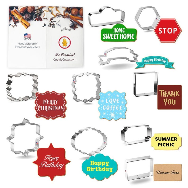 Frames & Plaques Cookie Cutter 10 Pc Set HS0533, Handmade in the USA - Etsy