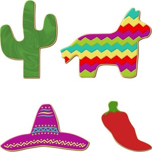 Fiesta Cinco De Mayo Cookie Cutter Set 4 Pc HS0482, Handmade in the USA ...