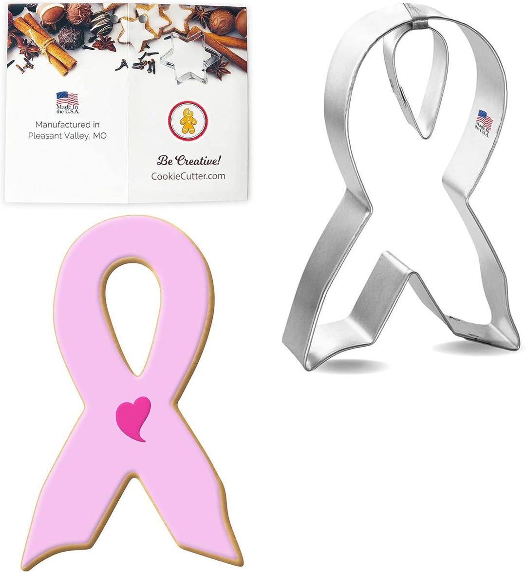 Awareness Ribbon Cookie Cutter Set – 2-piece Set, Handmade in the USA ...