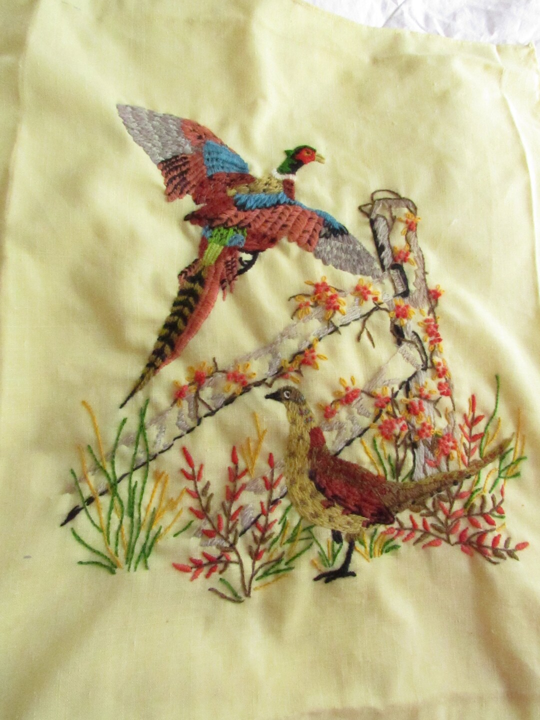 Wool Embroidered Pheasant Art Nature Hunting Collector - Etsy