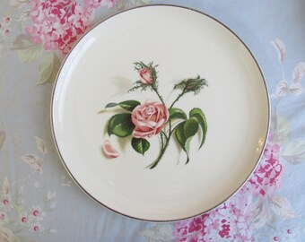 Pink Rose Plate | Etsy