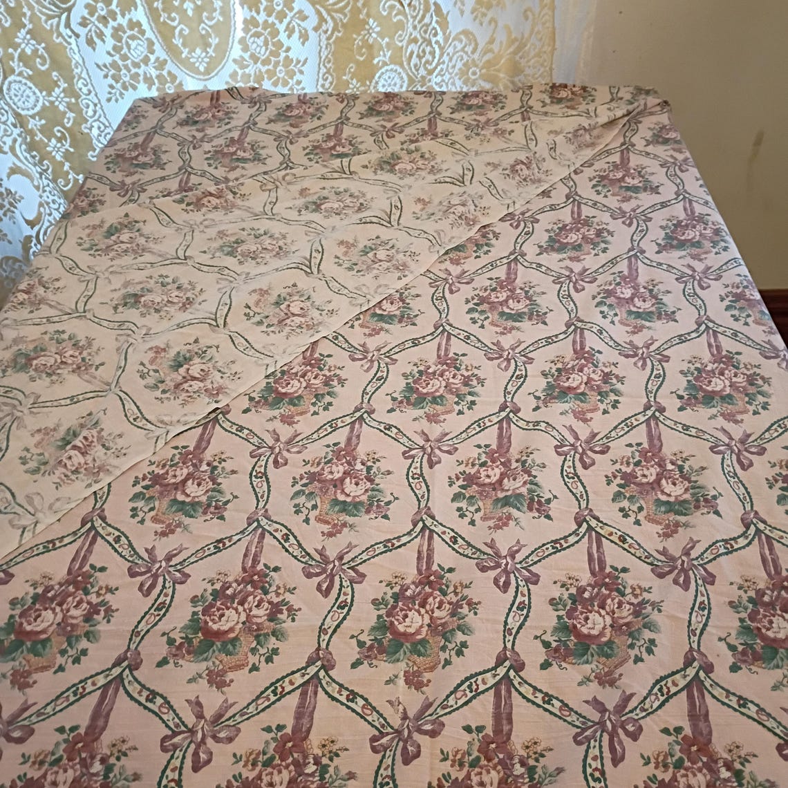 Mario Buatta "prince of Chintz" Rose Basket Sheet Set - Etsy