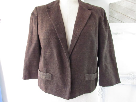 Vintage 1960s Boxy Jackie Jacket - Wool Tweed dsigner - Gem