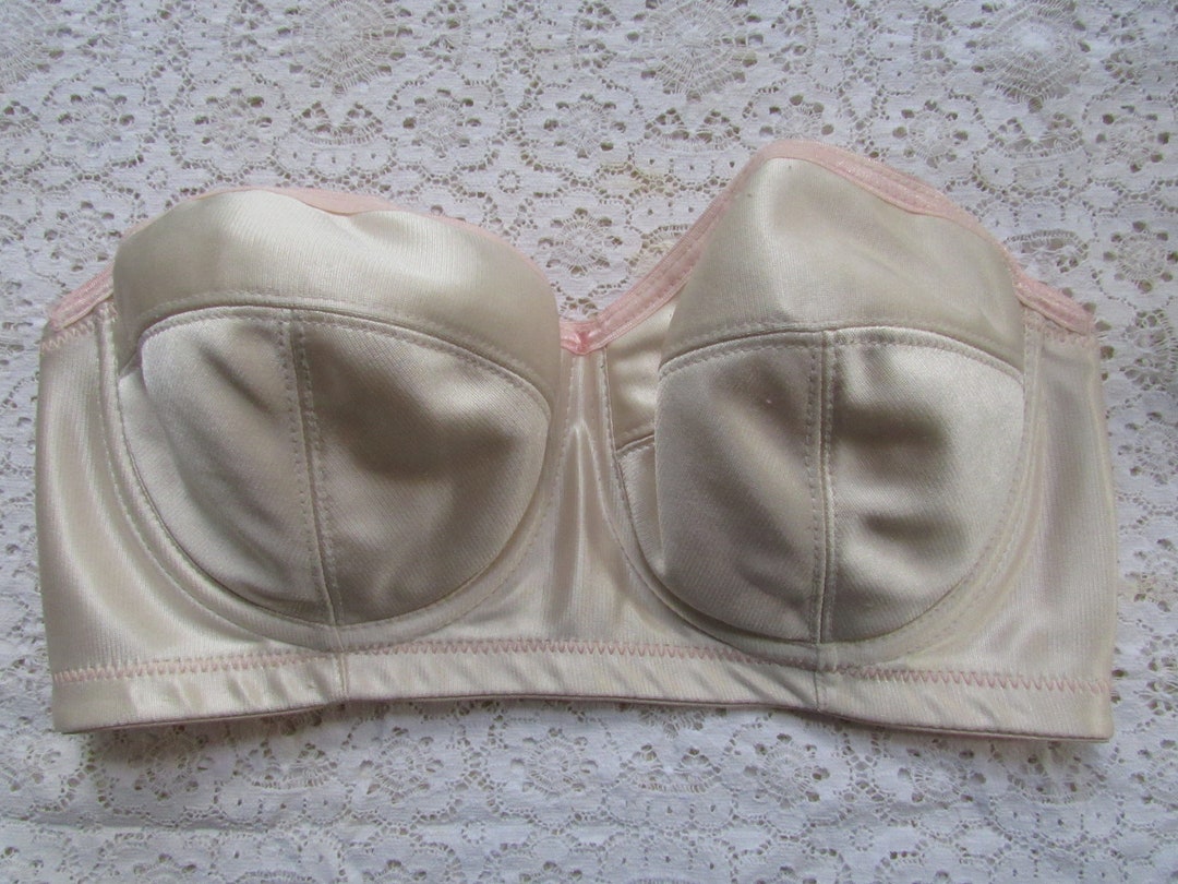 Pink Strapless Bra / Hand Dyed Vintage / 36C - Etsy