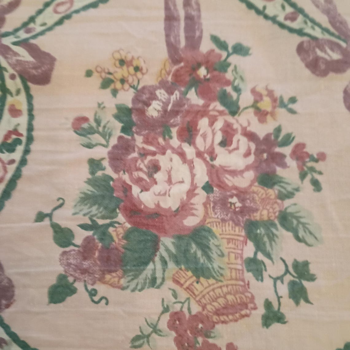 Mario Buatta "prince of Chintz" Rose Basket Sheet Set - Etsy