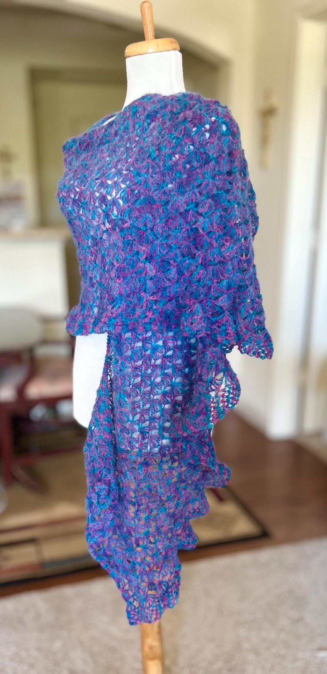 Ladies Shawls, Purple Shawl, Fall Shawl, Evening Shawls, Elegant Shawls ...