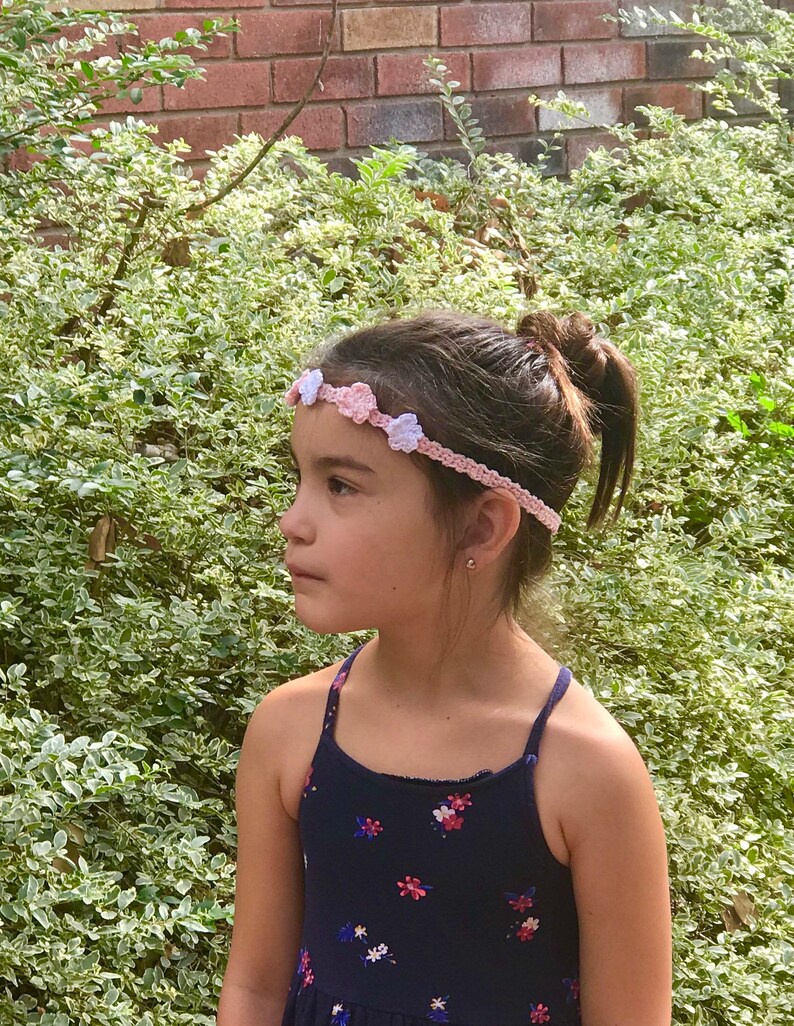 Ladies Flower Hairband, String Hairband, Variegated Headband, Hand ...