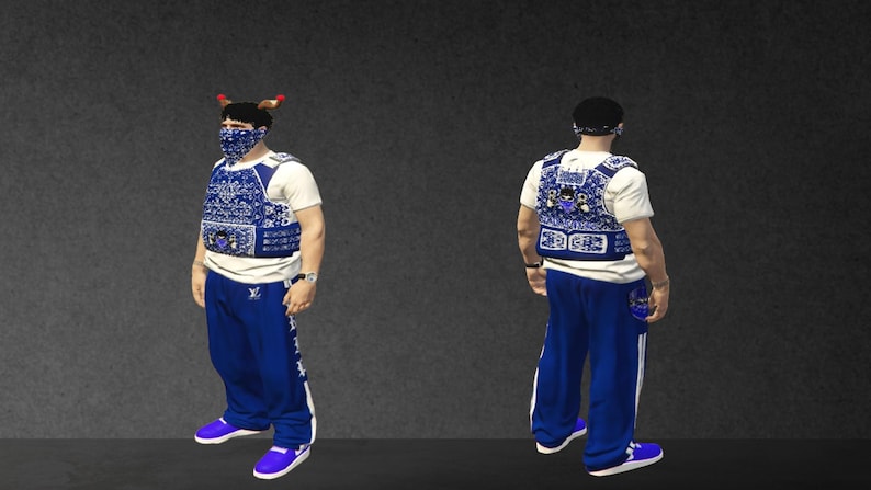 Crips Pants Fivem Ready - Etsy Canada