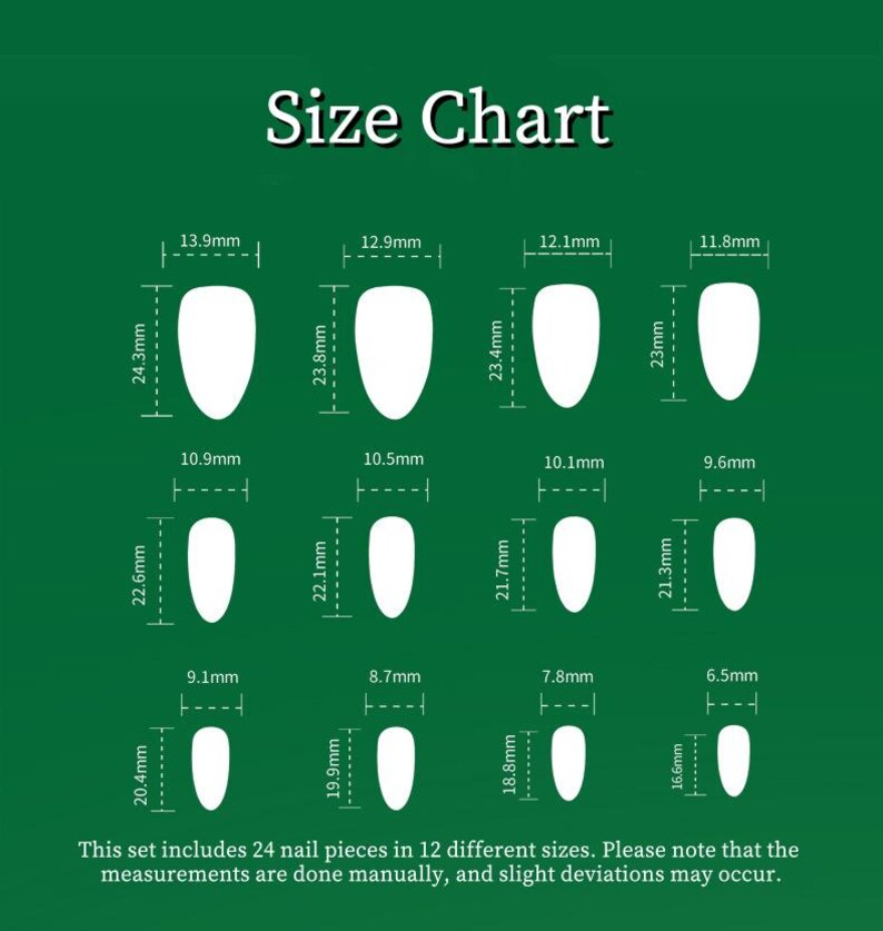 Christmas Press on Nails, Xmas French Tips Nails, Small Almond Nails ...