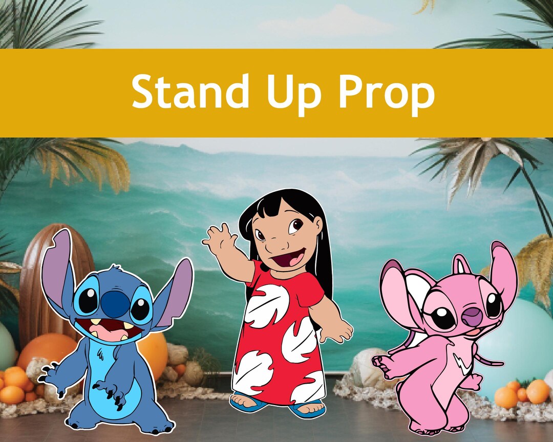 Lilo and Stitch and Angel Big Cutouts, Outdoor Decor, Lawn Sign ...