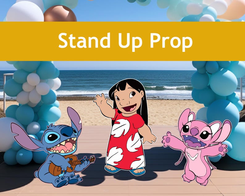 Lilo & Stitch Birthday Cutouts: Lawn Sign, Party Decor - Etsy