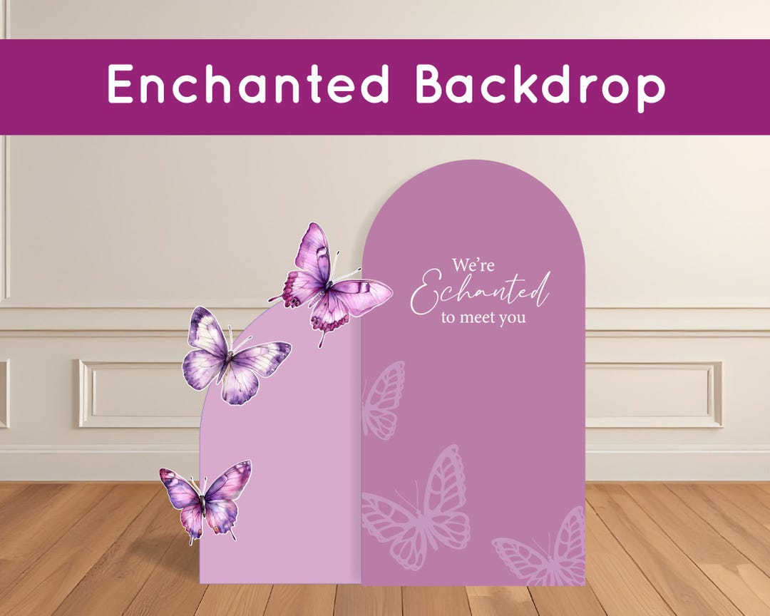 Butterfly Baby Shower Backdrop: Pink Coroplast Gender Reveal Decor - Etsy