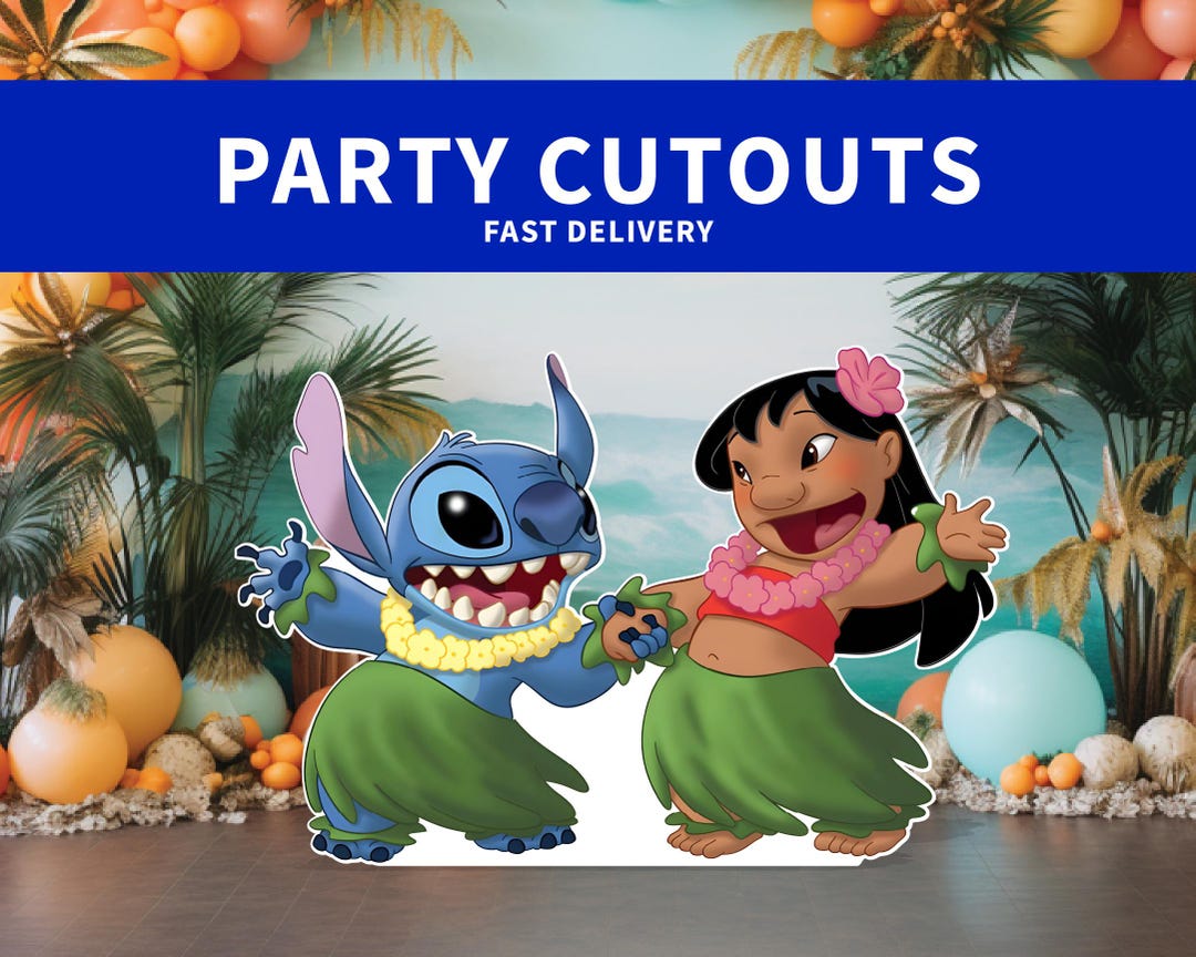 Lilo and Stitch Party Cutouts: Hawaiian Luau Birthday Decor - Etsy