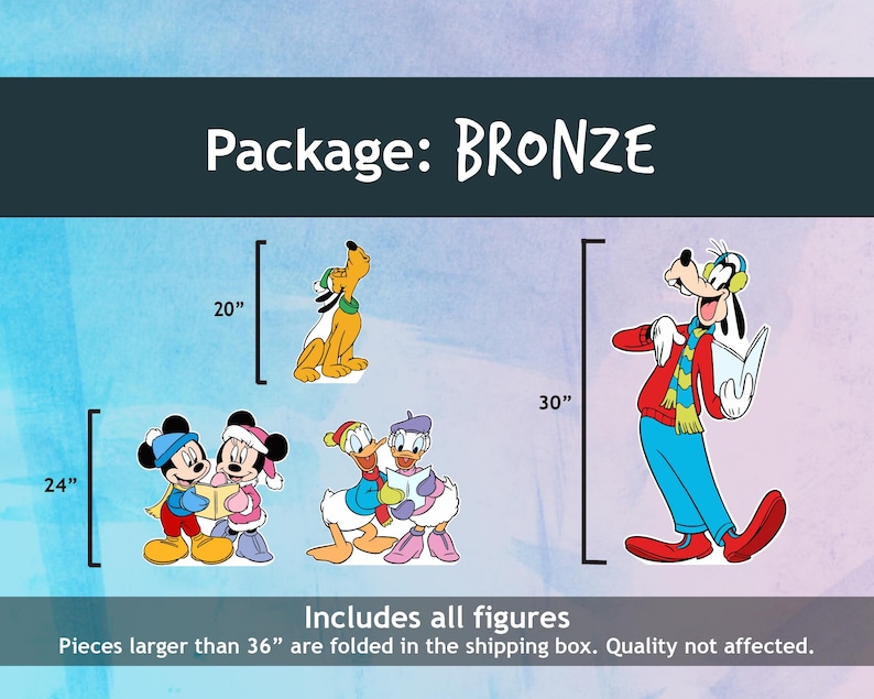 Christmas Mickey Mouse and Friends Caroling Set Big Cutouts, Outdoor ...