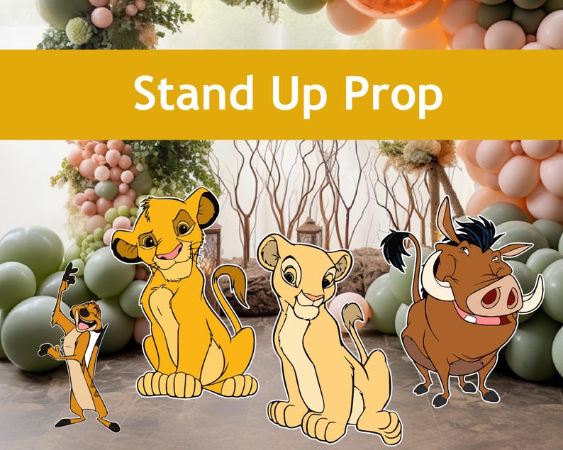 Lion King Set Cutout, Lion King Decor, Lawn Sign, Birthday, Yard Art ...
