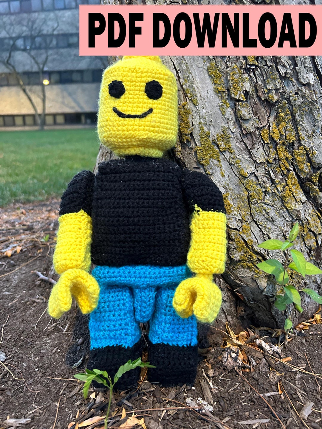 Articulate Brick Man Crochet Pattern - Etsy