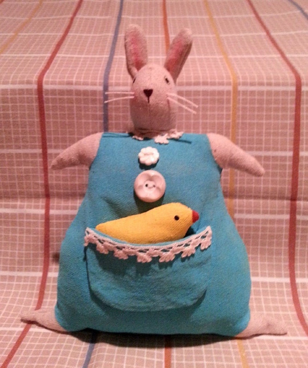 Rabbit Dollbunny Dollpainted Rabbitmuslin Rabbitcotton Tail - Etsy