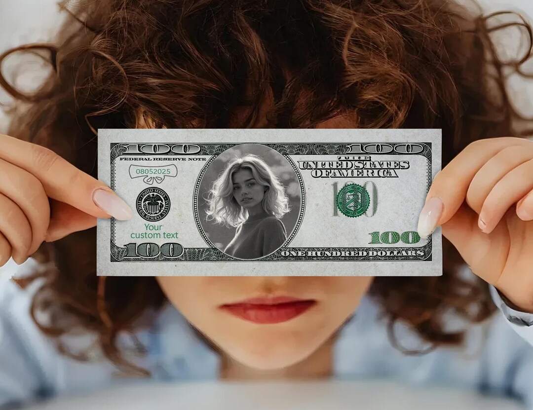 Personalized 100 Dollar Bill/money Gun Compatible Included/your Face on ...