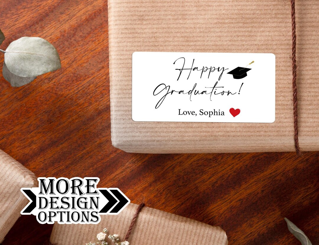 Happy Graduation Gift Stickers, Custom 2025 Graduation Gift Labels ...